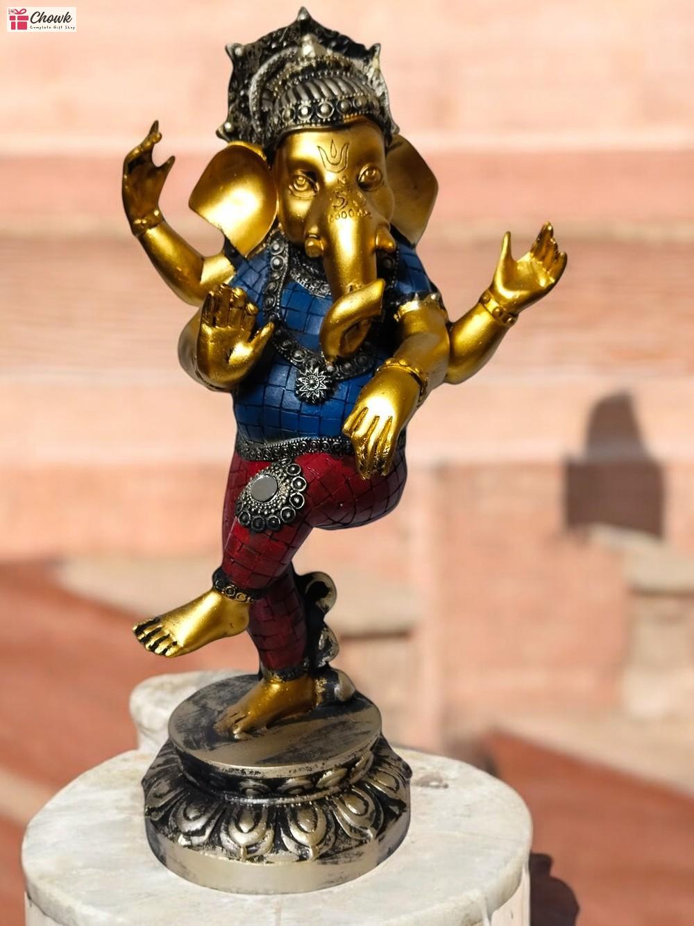 Standing Ganesha Idol in Natraj Pose - Divine & Artistic Home Decor for ...